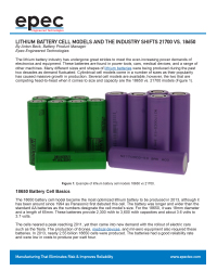 Lithium Battery Cell Models and the Industry Shifts 21700 vs. 18650
